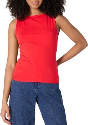 Amazon Essentials Damen Tanktop für den Lagenlook, Kräftiges Mohnrot, XXL