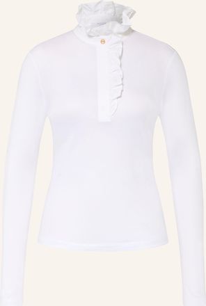 Rich & Royal Longsleeve Mit R&uuml;schen weiss