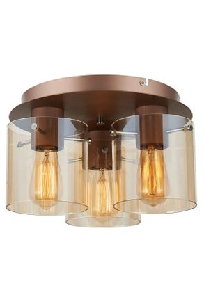 Dieter Knoll Collection Deckenleuchte, Bernstein, Metall, Glas, 21.5 cm, Lampen & Leuchten, Innenbeleuchtung, Leuchten nach R&auml;umen, Esstischlampen