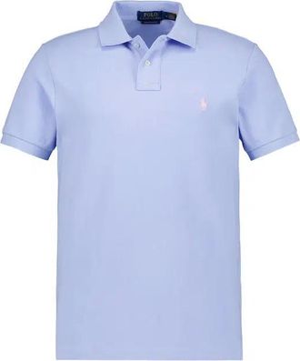 Polo Ralph Lauren Herren Polo-Shirt blau Baumwoll-Piqu&eacute; Slim Fit