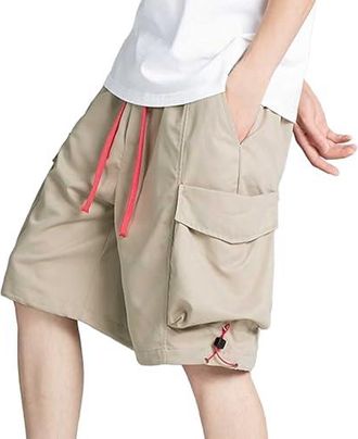 Generic Pantalon cargo pour homme 2026 - Style &eacute;l&eacute;gant - Couleur unie - Style d&eacute;contract&eacute; - Grande poche, kaki, 3XL