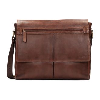 Kazar Elegante Leder Messenger Tasche Urbaner Stil - - Bags - Herren - Braun - ONE SIZE