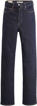 Levi's Jean Ribcage Full-length en coton m&eacute;lang&eacute;