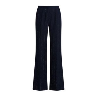 Kiton Femme, Pantalons, Bleu, Taille: 38 FR Pantalon Tailleur en Laine et Soie