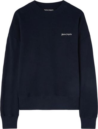 Palm Angels Homme, Sweatshirts et sweats &agrave; capuche, Bleu, Taille: M SweaT-shirt ras du cou