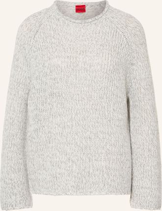 HUGO BOSS Hugo Pullover Selley Mit Glitzergarn weiss