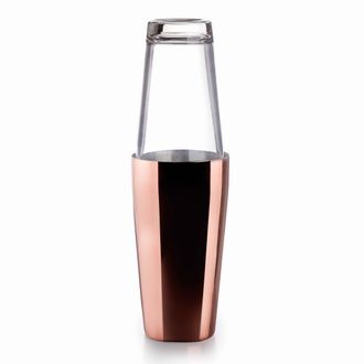 Lacor Lacor - 62286 - Cocktailshaker aus Edelstahl f&uuml;r professionelle Cocktails, 2 Gl&auml;ser, Borosilikatglas, Fassungsverm&ouml;gen 800 ml + 500 ml, wasserdichter 