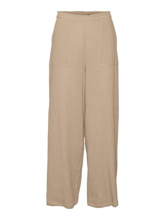 Vero Moda Damen Vmnatali Nia Hw Pant WVN Hose, Irish Cream, XL EU