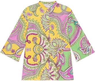 Maliparmi Maliparmi, Femme, Blouses et Chemises, Multicolore, Taille: 36 FR Hippie Lotus Kaftan