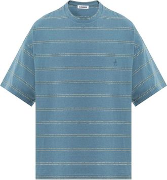 Jil Sander Ripp-T-Shirt - - Tops - Herren - Blau - M