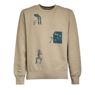 Edwin Femme, Sweatshirts et sweats à capuche, Brun, Taille: 38 FR Felpa girocollo