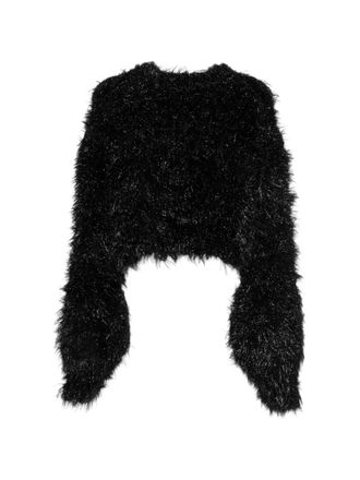 Junya Watanabe Metallic-Effect Textured Sweater - Black