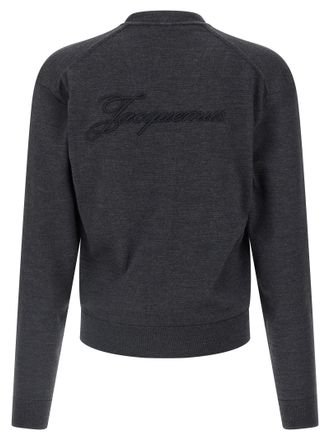 Jacquemus Mens Gray Merino Wool Cardigan Clothing