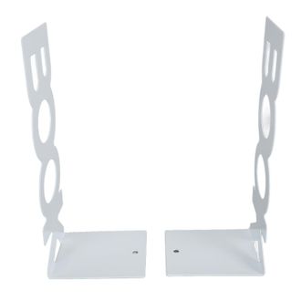 Generic Dekorative Buchst&uuml;tzen aus Metall, Verhindern Kratzer, 2 St&uuml;ck Buchst&uuml;tzen, Hohe Stabilit&auml;t, L-Form, f&uuml;r die Schule f&uuml;r CDs (White)