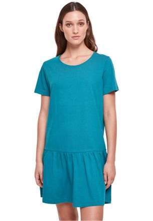 Urban Classics Damen Kleid Ladies Valance Tee Dress watergreen L