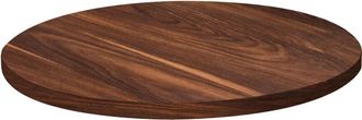 Oviala Plateau de table rond en m&eacute;lamin&eacute; 60 cm bois fonc&eacute;