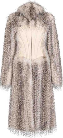 Elisabetta Franchi Knielanger Mantel - Creme