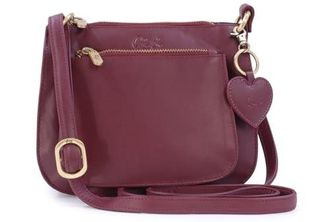 Gigi Petit Sac Bandouli&egrave;re Femme Cuir - Sac &agrave; Main - Sac Port&eacute; Crois&eacute; Avec Bandouli&egrave;re R&eacute;glable - 9975 - Bourgogne