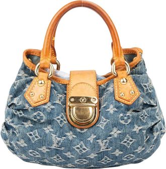 Louis Vuitton Crossbody Bags - Louis Vuitton Denim Monogram Pleaty Handbag - Gr. unisize - in Blau - f&uuml;r Damen