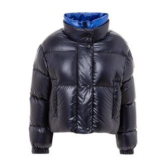 Add Kurze Steppjacke mit Kontrastkragen - - Jackets - Damen - Blau - XS