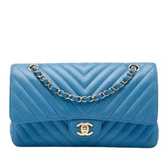 Chanel Pre-owned Vintage Double Flap Shoulder Bag - - Pre-owned - Damen - Blau - ONE SIZE