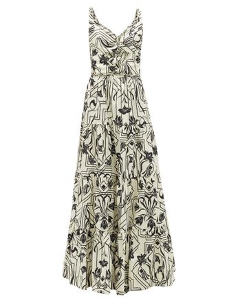 Johanna Ortiz Architecture floral-print cotton maxi dress Size S