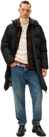 Tommy Hilfiger Herren Mantel Down Parka Steppmantel, Schwarz (Black), XXL