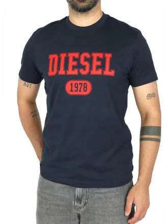 Diesel Rundhalsshirt Slim Fit Logo Shirt - T-DIEGOR 1-A