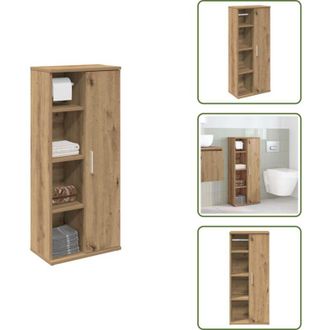 vidaXL Stauraum - vidaXL Badezimmerschrank mit Rollenhalter Artisan-Eiche 39x22x90 cm - Badezimmer M&ouml;bel