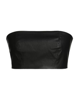 8 by YOOX LEATHER BANDEAU TOP