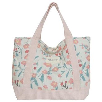Generic Sac fourre-tout matelassé à fleurs pour femmes, sac à bandoulière tendance, patchwork élégant, sac de transport doux, capacité pour les voyages en ple