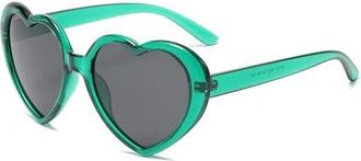 Generic Lunettes De Soleil Personnalis&eacute;es Coeur Mignon Femmes Photo Vacances Lunettes De Soleil(Green)