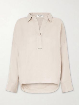 Brunello Cucinelli Bluse Aus Leinen - Neutral