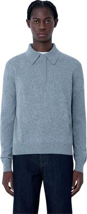 Jil Sander Homme, Pulls, Gris, Taille: M Polo Sweater
