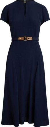 Ralph Lauren Femme, Robes, Bleu, Taille: 38 FR Silk Dress