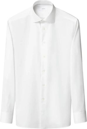 Eton Homme, Chemises, Blanc, Taille: XL Chemise Semi-Unie en Coton Lyocell