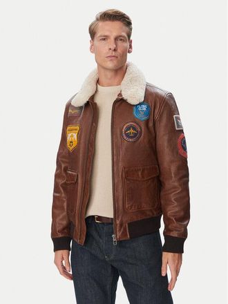 Milestone Lederjacke Ms Matti 631070 60400 Braun Regular Fit