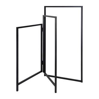 Relaxdays Handtuchhalter, 3 Stangen, klappbar, Handt&uuml;cher & Kleidung, HxB: 80 x 44 cm, Handtuchst&auml;nder, Eisen, schwarz