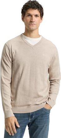 Tom Tailor Tom Tailor Pull pour Homme, 38310 - Beige chin&eacute;, L