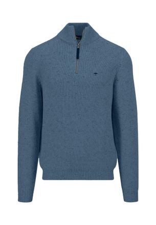 Fynch-Hatton Donegal Strickpullover mit Troyerkragen Cloud Blue/M
