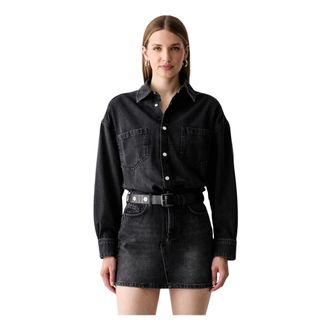 Liu Jo Kurzes Jeanskleid mit G&uuml;rtel - - Dresses - Damen - Schwarzk - M