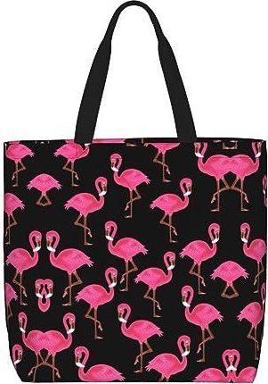 Generic Ravissants Flamants Roses Sac Fourre Tout R&eacute;utilisable Tote Bag Pliable Sac Fourre-Tout Pour Quotidienne Voyage Travail