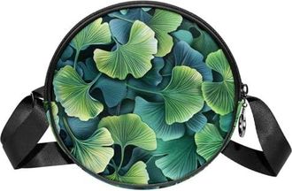 Generic Sac &agrave; bandouli&egrave;re Circle pour femme, petit sac &agrave; bandouli&egrave;re vert avec fermeture &eacute;clair, bretelles r&eacute;glables, sac &agrave; main rond d&eacute;contract&eacute; pour femmes 