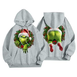 Generic Le Grinch Sweat A Capuche Femme Pyjama Noël Plaid The Polaire 2025 Pilou Deguisement De Christmas Pull Adulte Vêtements Chaud Femmes Hiver Costume Vet