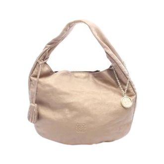 Loewe Pre-owned Anagram Leder Schultertasche - - Pre-owned - Damen - Beige - ONE SIZE