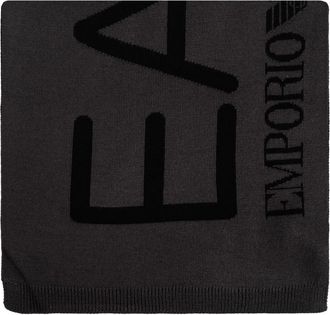 Emporio Armani Emporio Armani Ea7, unisex, Accessoires, Gris, Taille: XS Écharpe Visibilité avec Logo Oversize