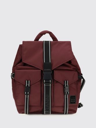 Ganni Rucksack aus recyceltem Polyamid mit Klappe und verstellbaren Schnallen