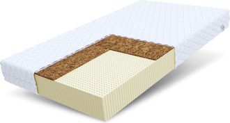 FDM Toro MAX Latexmatratze 80 x 200 cm Matratze Kokos Härtegrad H2/H3 (Mittelweich/Mittelhart) 20 cm Höhe Zweiseitig Bezug Abnehmbar Waschbar