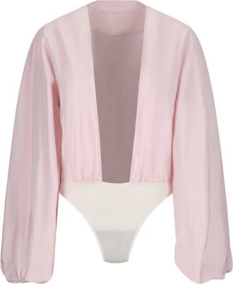 Alaia Femme, Tops, Rose, Taille: 34 FR Body-Blouse en taffetas