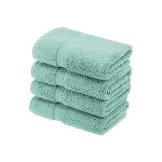 Superior Handt&uuml;cher aus &auml;gyptischer Baumwolle, 4er-Set, ultraweiche Handt&uuml;cher, Dickes Pl&uuml;sch, saugf&auml;hig, schwer, G&auml;stebad, Hotel, Spa, Badezimmer, Duschbasics